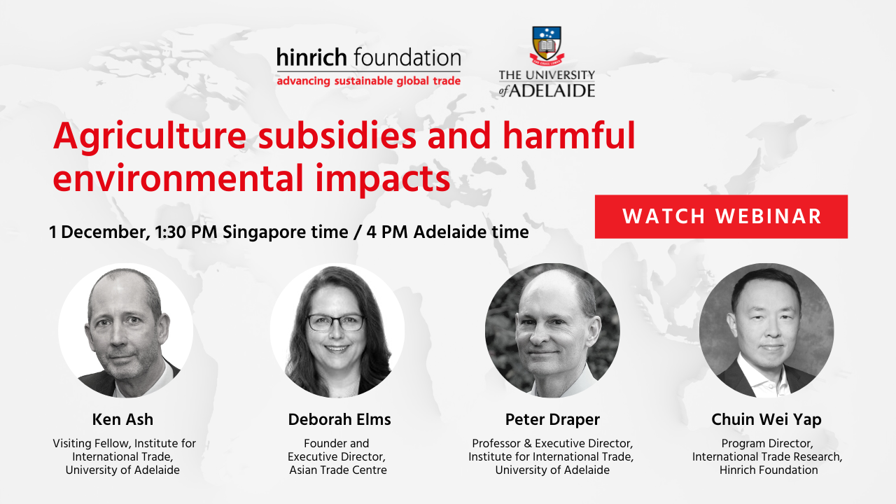 Agriculture subsidies and harmful environmental impacts | Webinar Recap | Hinrich Foundation